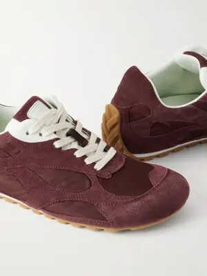 Bottega Veneta Orbit Flash Suede Sneakers - Brown