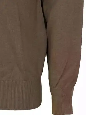KANGRA Ribbed-trim Sweater - Brown