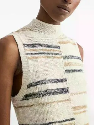 TWP Fringe-trim Stripe Dress