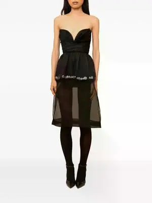 CONTESSA MILLS Mary Strapless Peplum Top