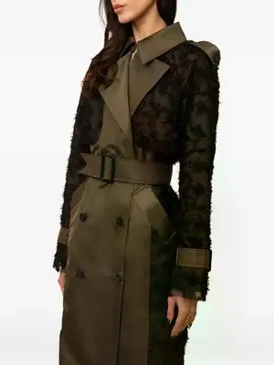 CONTESSA MILLS Claw Panelled Trench Coat