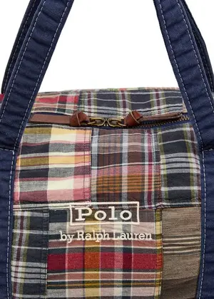 Polo Ralph Lauren Checked Patchwork Cotton Duffle Bag