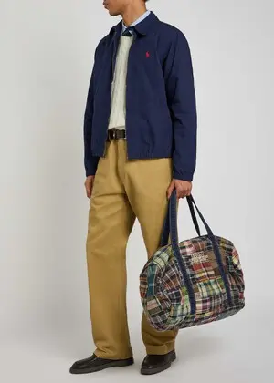 Polo Ralph Lauren Checked Patchwork Cotton Duffle Bag