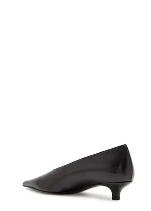 TOTEME Leather Pointed Toe Pumps - Black