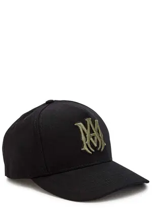 Amiri Logo Embroidered Canvas Baseball Cap - Black