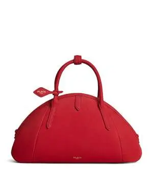 Alaïa Dome Silhouette Nubuck Calfskin Top-handle Bag - Red