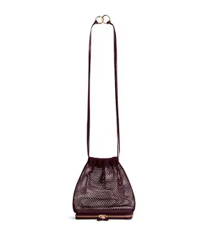 Alaïa Mesh Pochon Shoulder Bag - Red