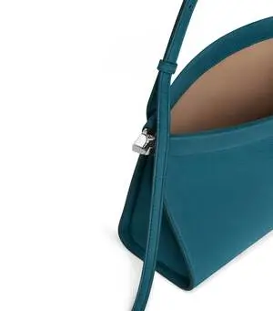 Alaïa Le Click East West Shoulder Bag In Nubuck - Grey