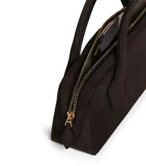 Alaïa Le Teckel Suede Clutch Bag - Brown