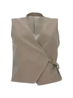 PT TORINO Angela Waistcoat - Neutrals