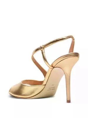 CHUCKIES Metallic Leather Heeled Sandals