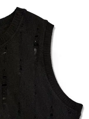 STUDIO TOMBOY Distressed Knit Sleeveless Dress