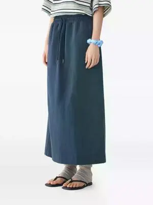STUDIO TOMBOY Drawstring Waist Skirt With Rear Slit