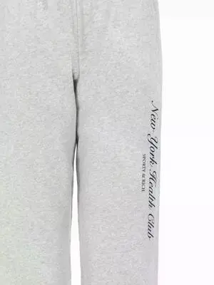 SPORTY & RICH Logo Print Track Pants - Grey