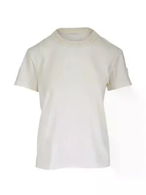 Moncler Crochet-trim T-shirt - White