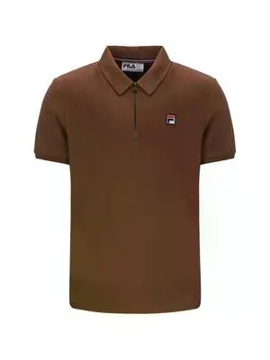 FILA Ettore Logo-patch Polo Shirt - Brown