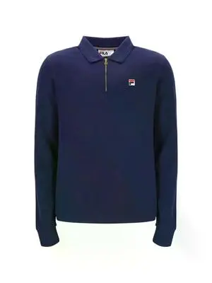 FILA Emilian Zip-fastening Long-sleeve Polo Shirt - Blue