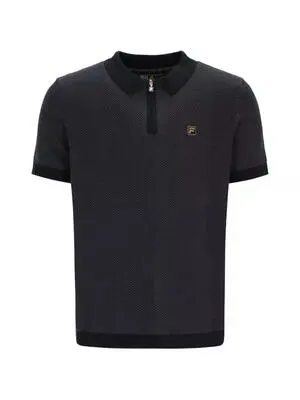 FILA Marty Zip-fastening Polo Shirt - Black