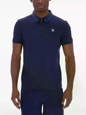 FILA Ettore Logo-patch Zip-fastening Polo Shirt