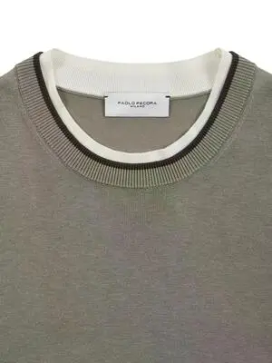 PAOLO PECORA Contrast Trim Short-sleeve Sweater