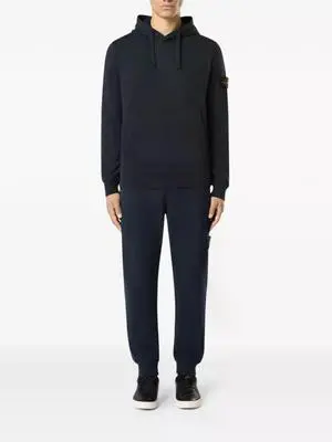 Stone Island Logo Patch Hoodie - Blue