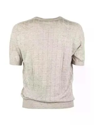 Peserico Ribbed-knit T-shirt - Neutrals