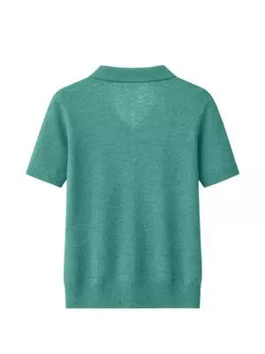 A PAPER KID Knitted V-neck T-shirt