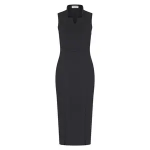 CELESTINE & MAE Maia Midi Dress With Notch Neckline