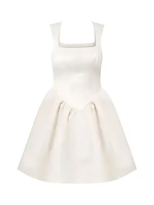 TIA DORRAINE Flared Satin Mini Dress
