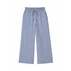 YUMI Stripe Relaxed Wide-leg Trousers