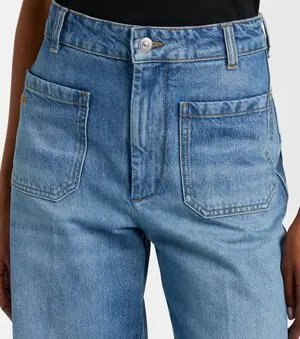 Victoria Beckham Alina Faded Wide-leg Jeans