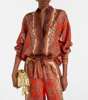 Zimmermann Mahon Paisley Silk Shirt