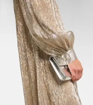 Oscar De La Renta Embellished Silk-blend Gown