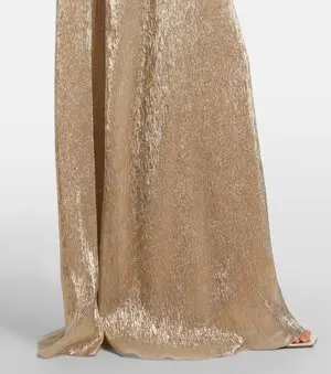 Oscar De La Renta Embellished Silk-blend Gown