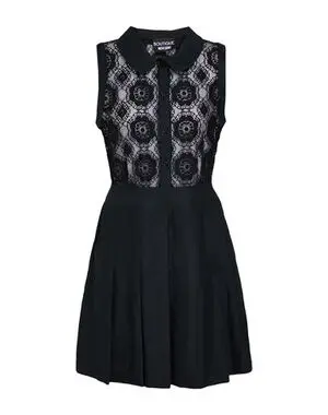Moschino Peter Pan Collar Pleated Mini Dress - Black