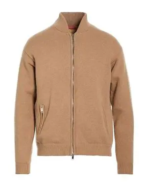 DANIELE FIESOLI Daniele Fiesoli Taupe Merino Wool & Cashmere Knitted Jacket Beige