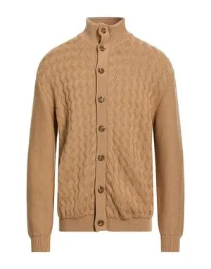 DANIELE FIESOLI Virgin Wool Cardigan - Camel
