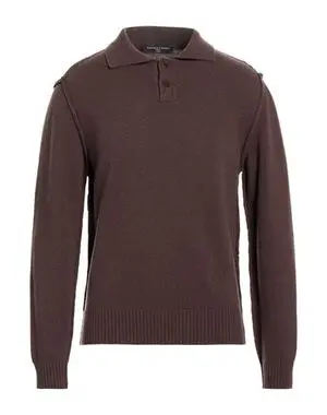 DANIELE FIESOLI Merino Wool And Cashmere Polo Sweater - Brown