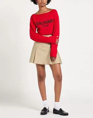 Balmain Cropped Virgin Wool & Viscose Sweater