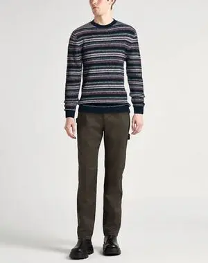 DANIELE FIESOLI Striped Crewneck Merino Wool Blend Sweater