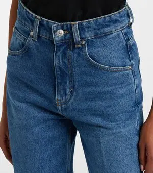 Victoria Beckham Julia Straight Jeans In Mid Wash
