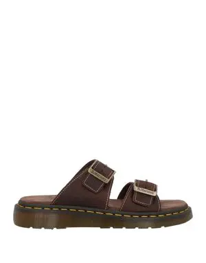 Dr. Martens Josef Grizzly Leather Sandals With Buckle Fastening - Brown