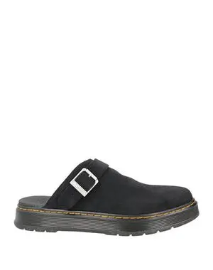 Dr. Martens Suede Clogs With Buckle Detail