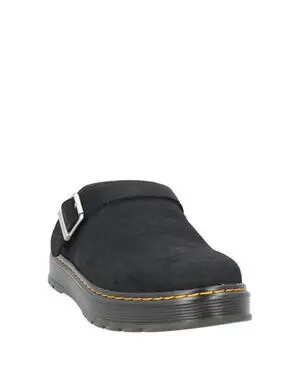 Dr. Martens Suede Clogs With Buckle Detail