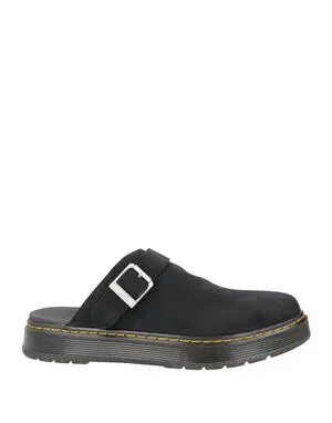 Dr. Martens Suede Clogs With Buckle Detail