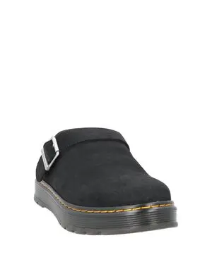 Dr. Martens Suede Clogs With Buckle Detail