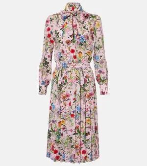 Gucci Silk Shirt Dress - Pink
