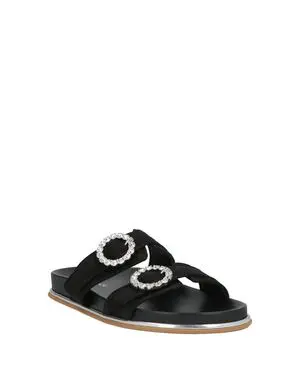 BALDININI Embellished Suede And Satin Sandals