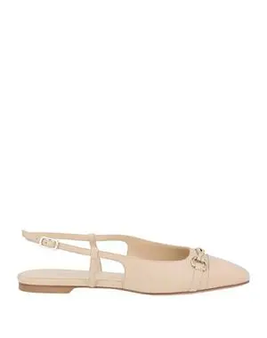 BALDININI Leather Ballet Flats - Beige