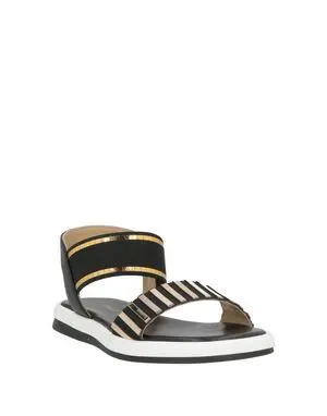 BALDININI Leather And Textile Sandals - Black